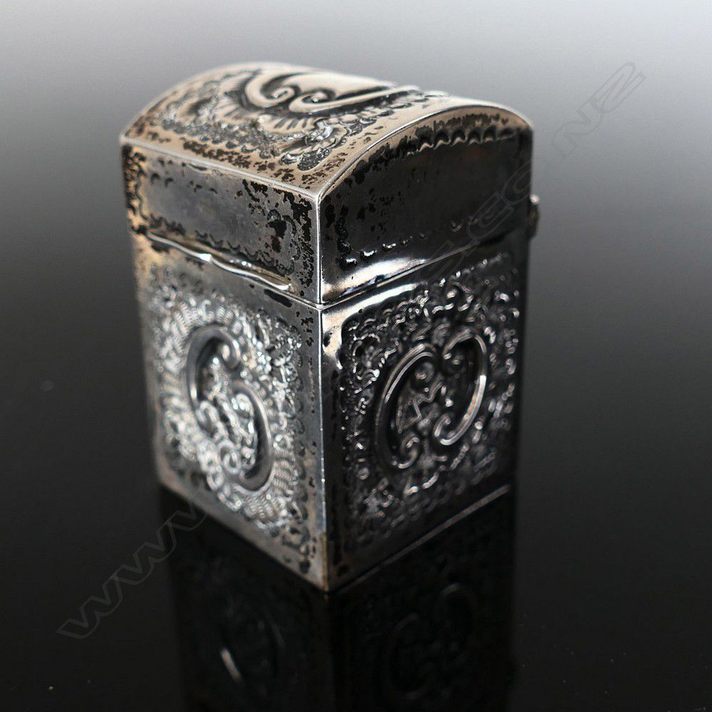 Hallmarked Silver Miniature Playing Cards Box with Two Packs - Games ...