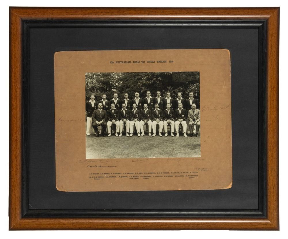 1948 Australian Cricket Team to Great Britain Signed Photograph ...