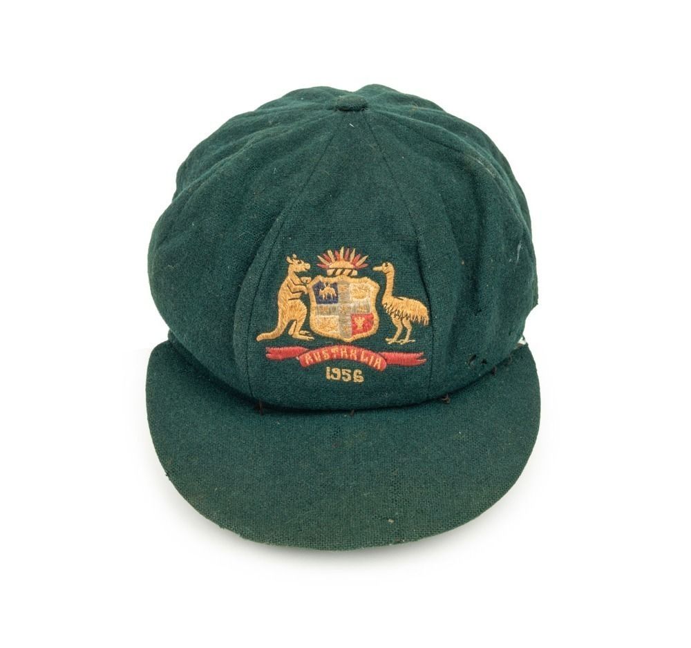 1956 Australian Test Team Baggy Green Cap with Coat-of-Arms - Sporting ...