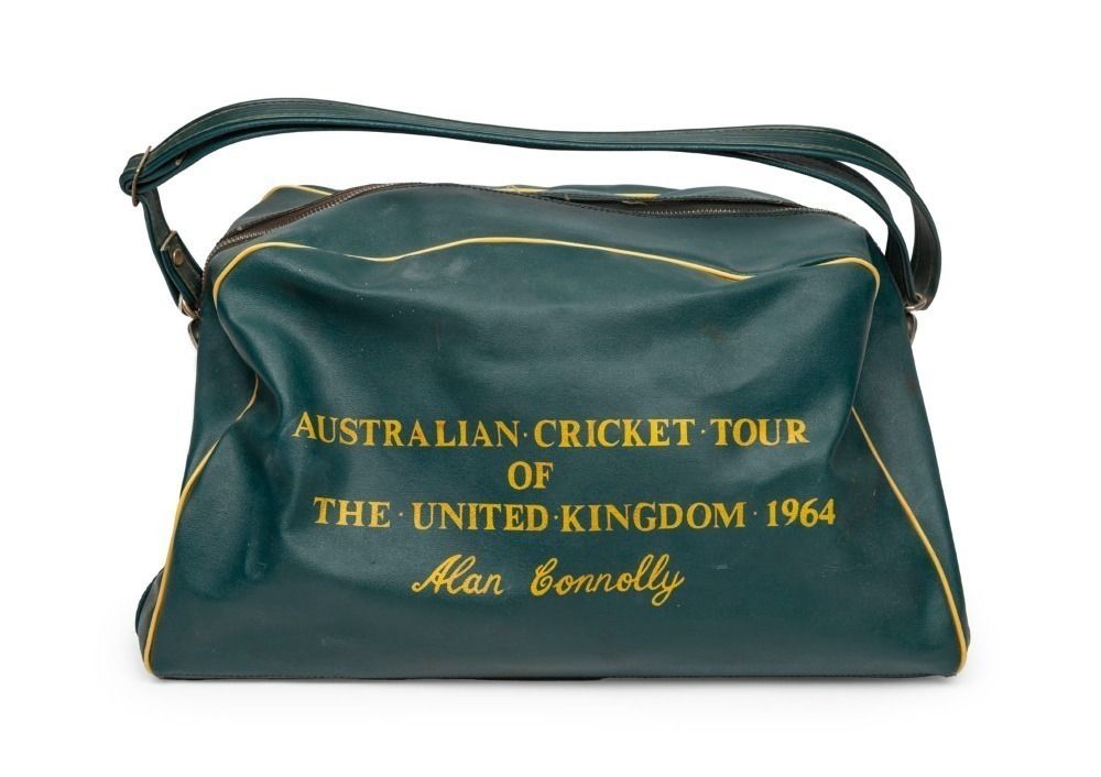 1964 Australian Cricket Tour TAA Airline Bag with Alan Connolly ...