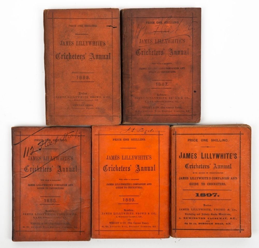 Lillywhite's Cricketers' Annuals with Photographic Plates (1883-1897 ...