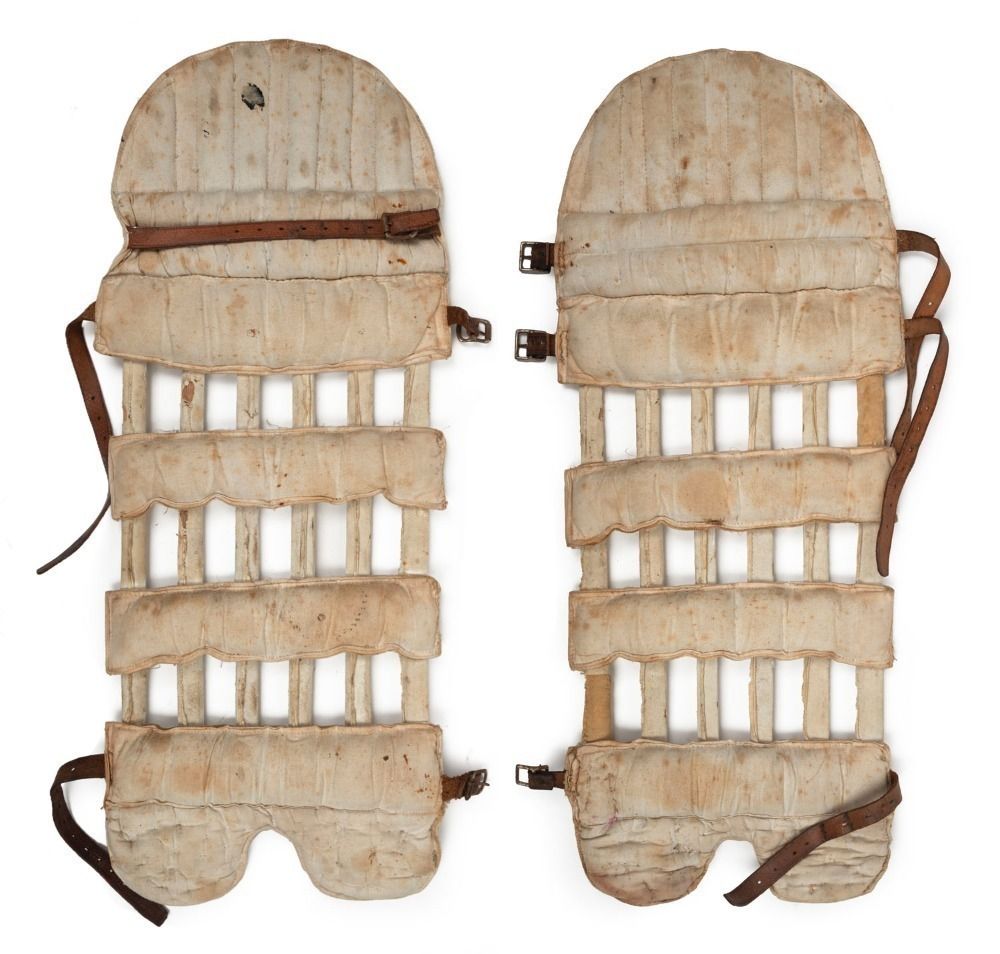 Late 19th Century Skeleton Cricket Pads with Leather Straps - Sporting ...