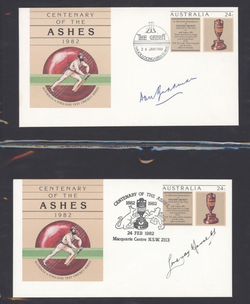 Centenary of the Ashes Signed Envelopes and First Day Cover - Sporting ...