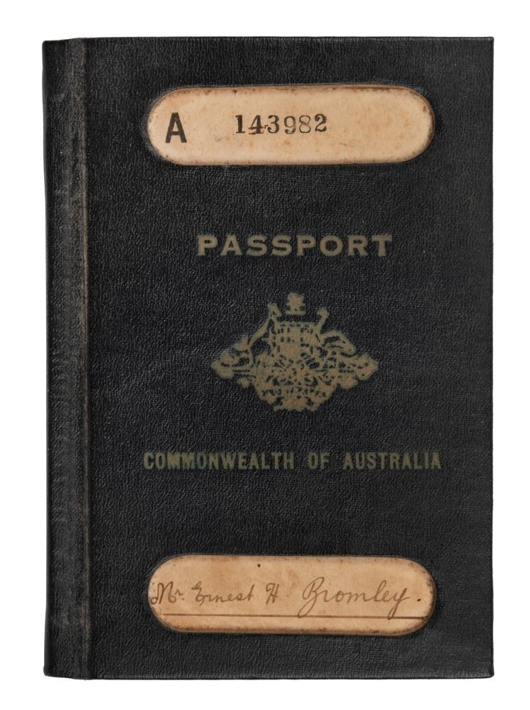 Ernie Bromley's Cricket Tour Passport and Personal Photos Collection ...