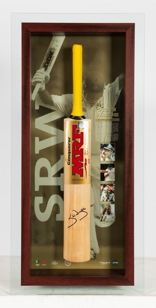 Steve Waugh: The Conqueror - Signed Bat Display - Sporting - Cricket ...