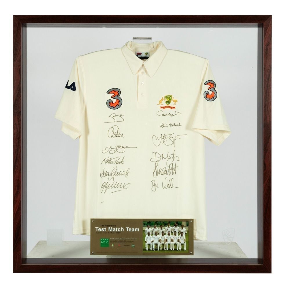 Australian Test Match Team 2003/2004 Signed Shirt Display - Sporting ...