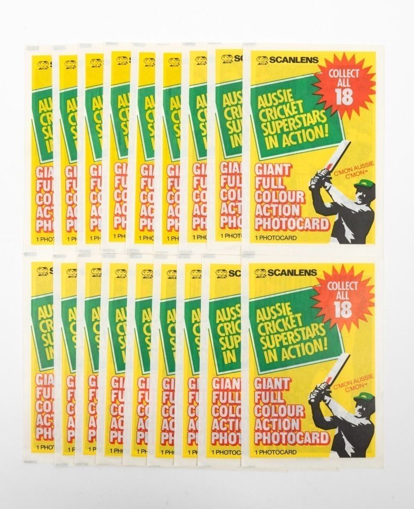 1981 Scanlens Aussie Cricket Superstars in Action Jumbo Cards Set ...