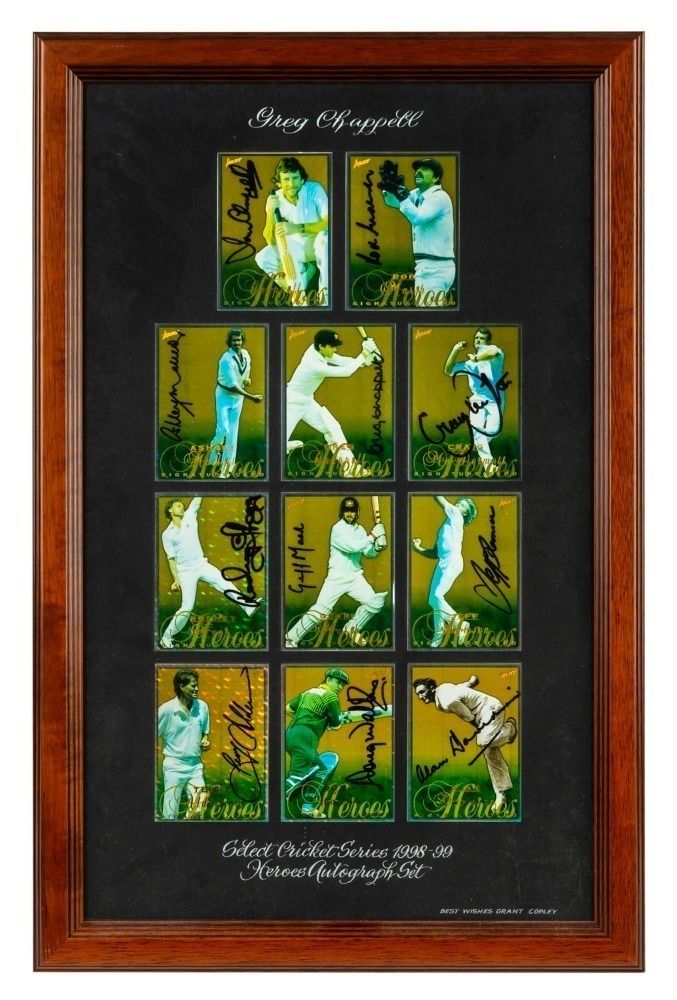 Cricket Legends Autograph Set Presented to Greg Chappell - Cards ...