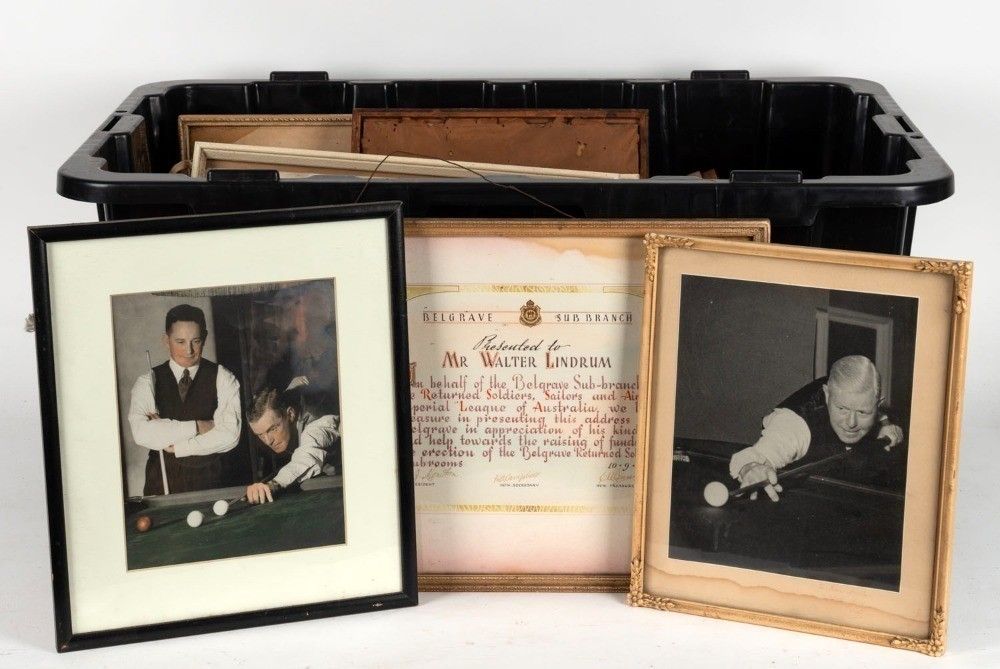 Walter Lindrum's Billiard Room Memorabilia Collection - Sporting ...