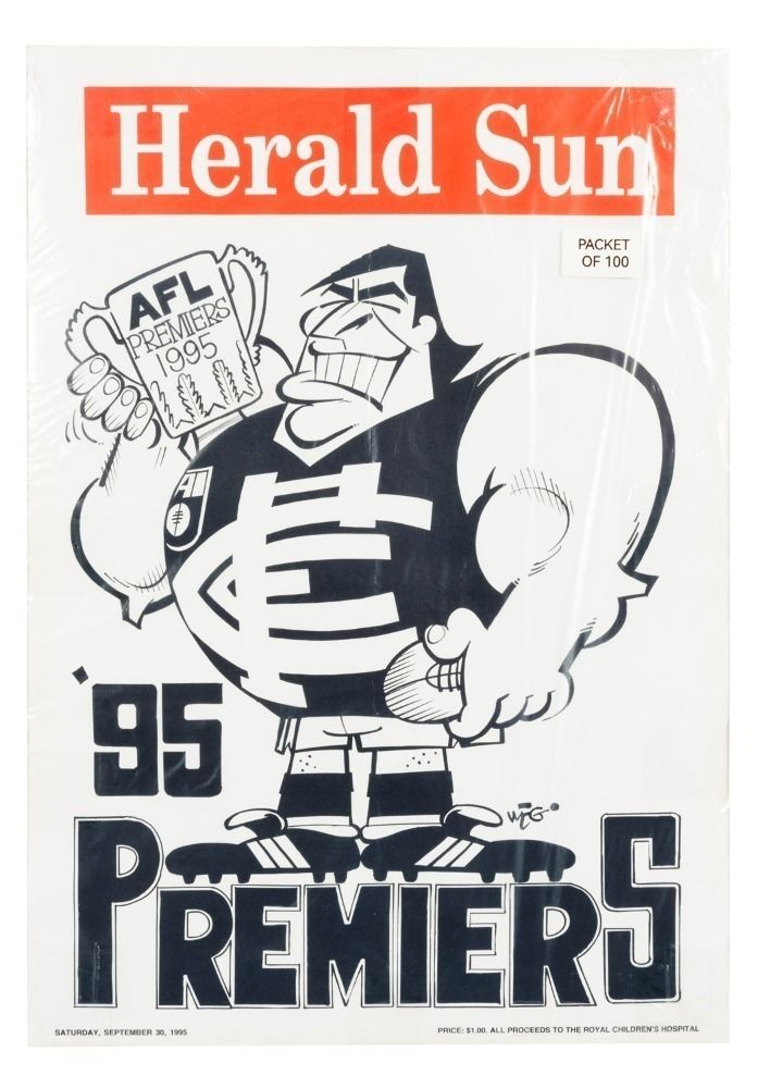 1995 Carlton Premiers Weg Posters - Superb Condition (100) - Sporting ...