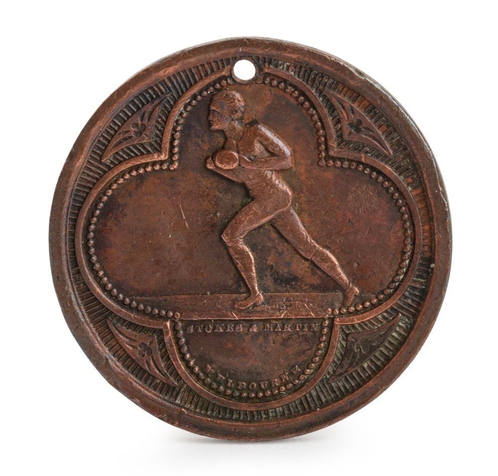 1886 Melbourne Football Medal: Stokes and Martin Intercolonial Match ...