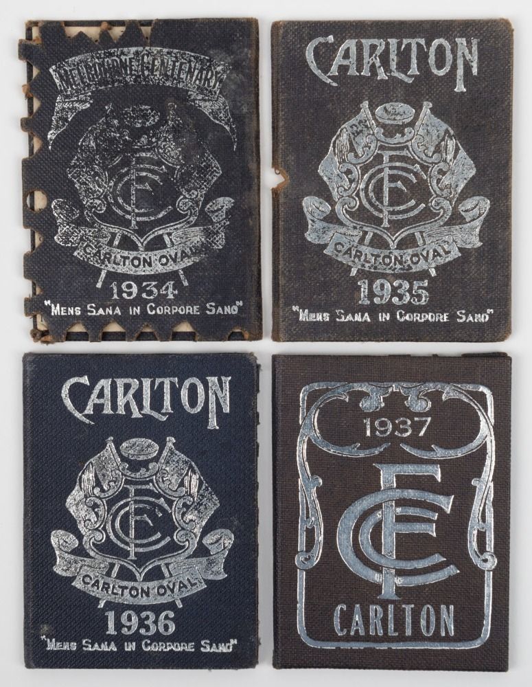 Carlton Football Club Member Season Tickets 1934-1937 with Fixture List ...