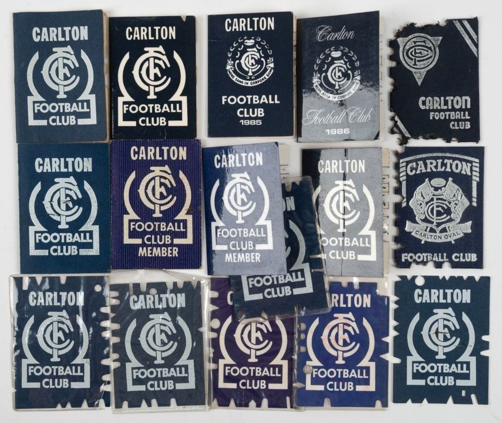 Carlton Football Club Season Tickets Collection 1946-1986 (16 tickets ...