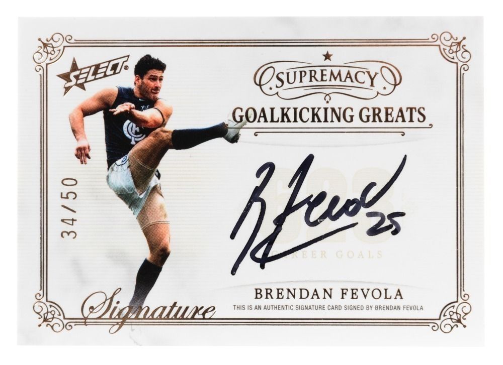 Brendan Fevola: Goalkicking Greats Signature Card Limited Edition ...