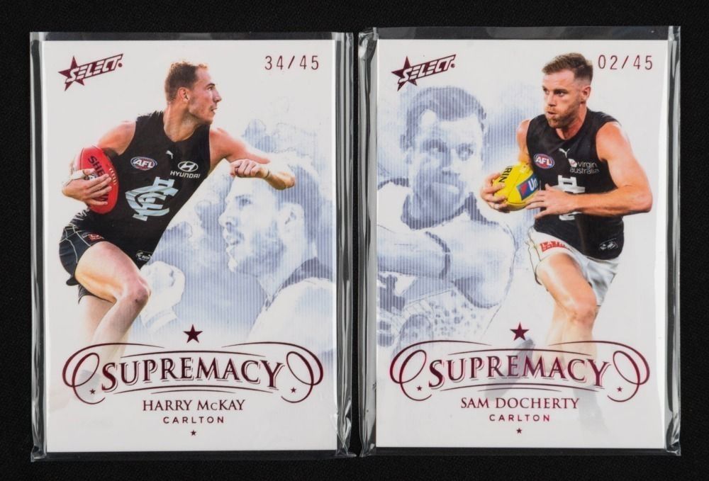 2021 Select Supremacy Carlton Red Parallel Limited Edition Cards ...