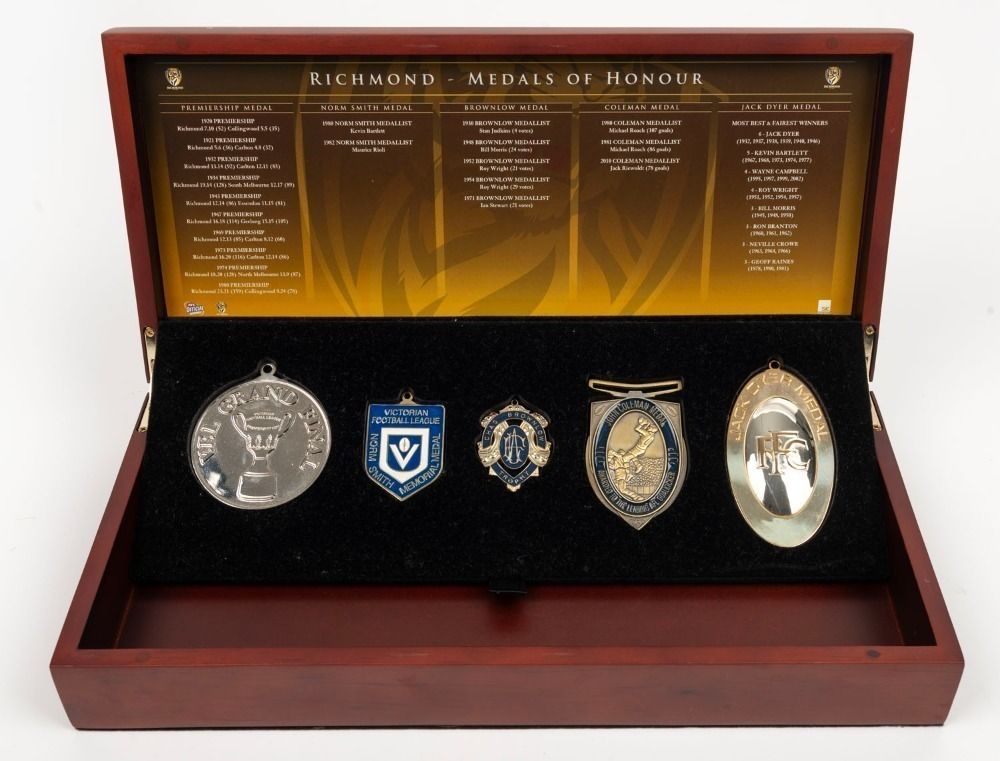 Richmond Medals of Honour: Replica AFL Awards in Presentation Box ...