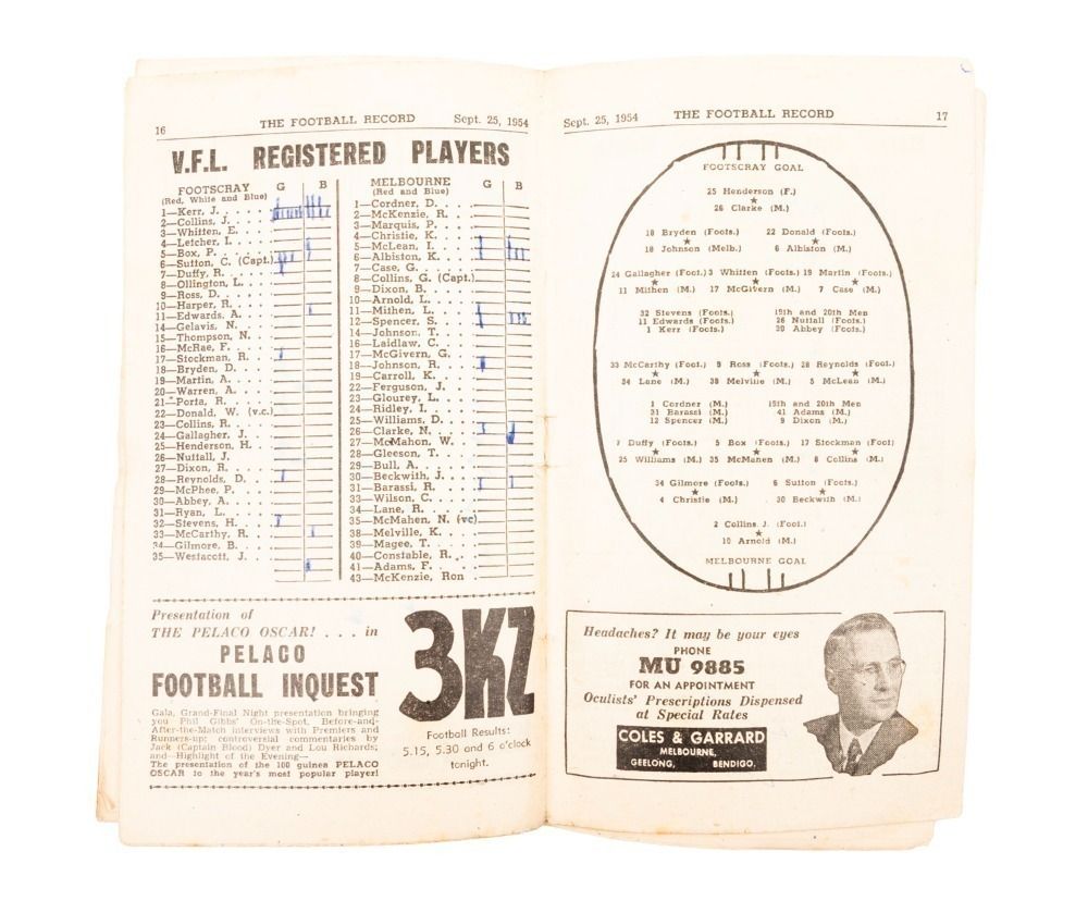 Footscray Wins First VFL Grand Final in 1954 - Sporting - AFL/VFL ...