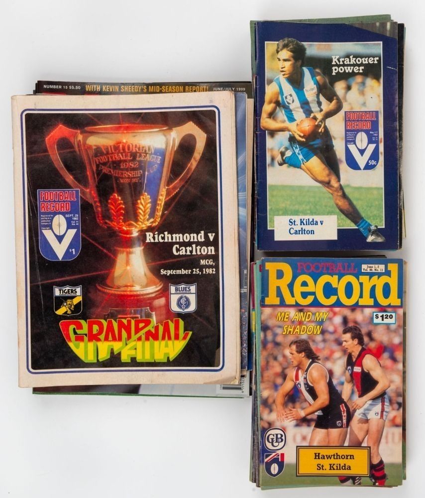 Football Records Collection: 1978-1996 and Grand Final Magazines ...