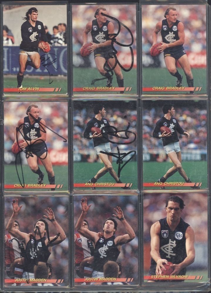 Carlton Football Card Collection: 270+ with Signatures in Album - Cards ...