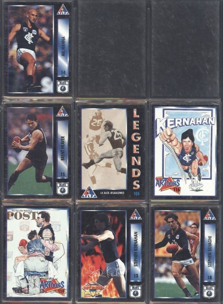 Carlton Football Cards Collection with Aflpa MVP All Stars Signed ...