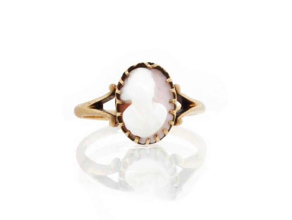 Australian Levinson 15ct Gold Ring with Antique Cameo, Size P-Q - Rings ...