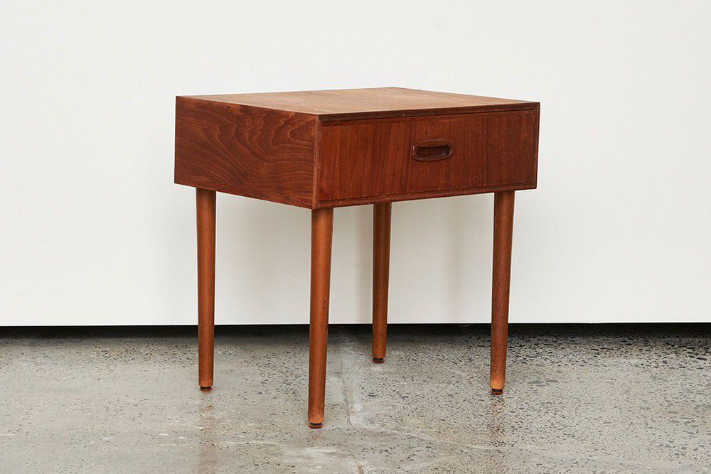 Teak Side Table with Single Drawer - Scandinavian - Other - Furniture ...