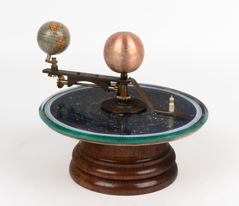 Antique-style Hand-Operated Orrery with Celestial Map - Zother ...