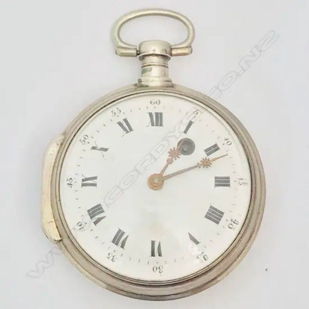French 19th Century Silver Pocket Watch, DHD Stamped Case - Watches ...