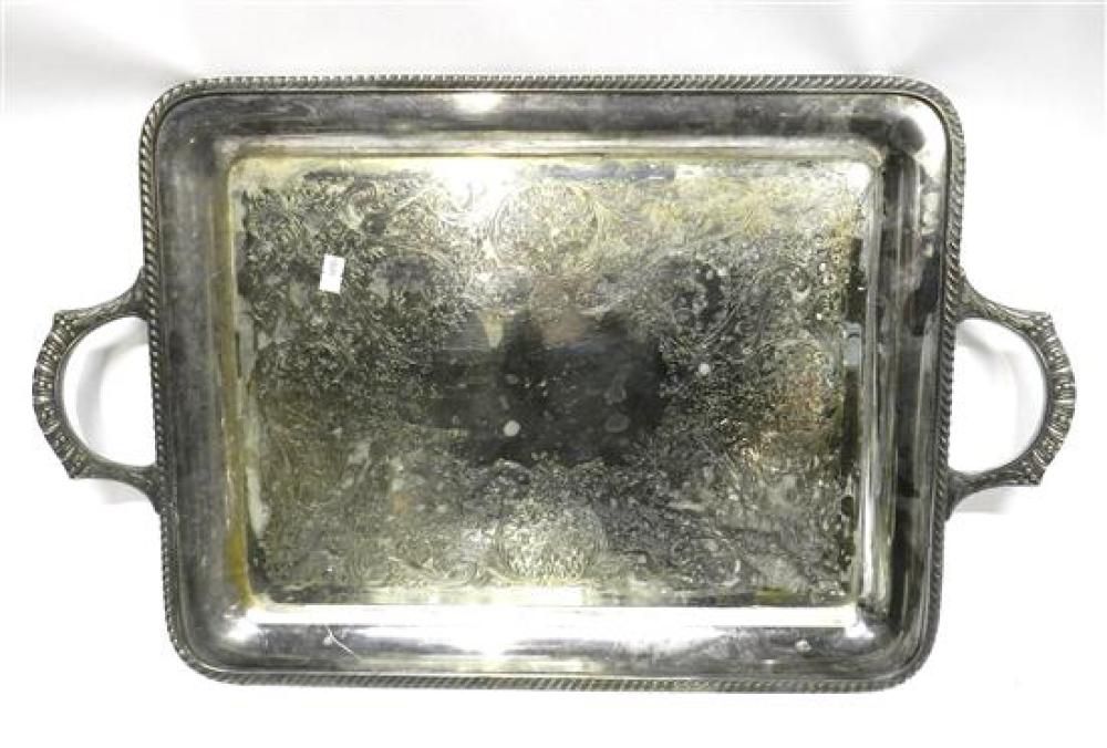Rectangular Silver Tray with Double Handles - Trays, Salvers and ...