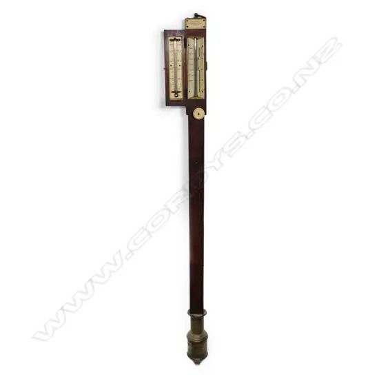 George III mahogany marine stick barometer by Spencer Browning, London ...