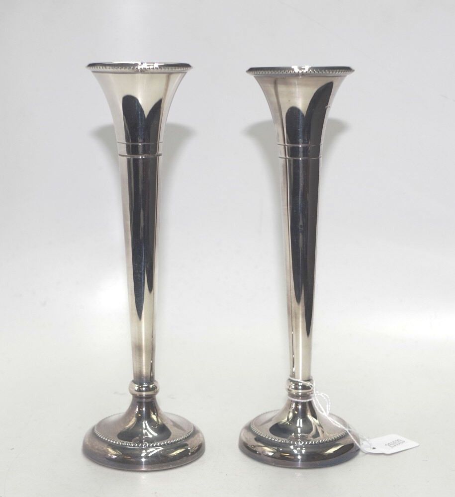 Royal Pair: Elizabeth II Sterling Silver Vases - Vases - Silver