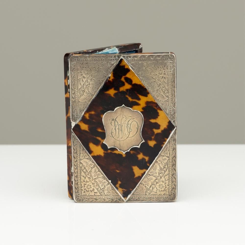 Silver Mounted Tortoise Shell Card Case, 11 cm Length - Card Cases ...