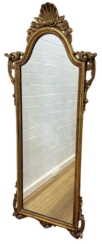 Gilt Framed Rectangular Mirror - 57x135 cm Ornate Design - Mirrors ...