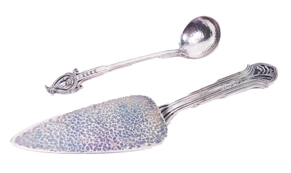 Linton Sterling Silver Ladle and Cake Slice Set, Ornate Design ...