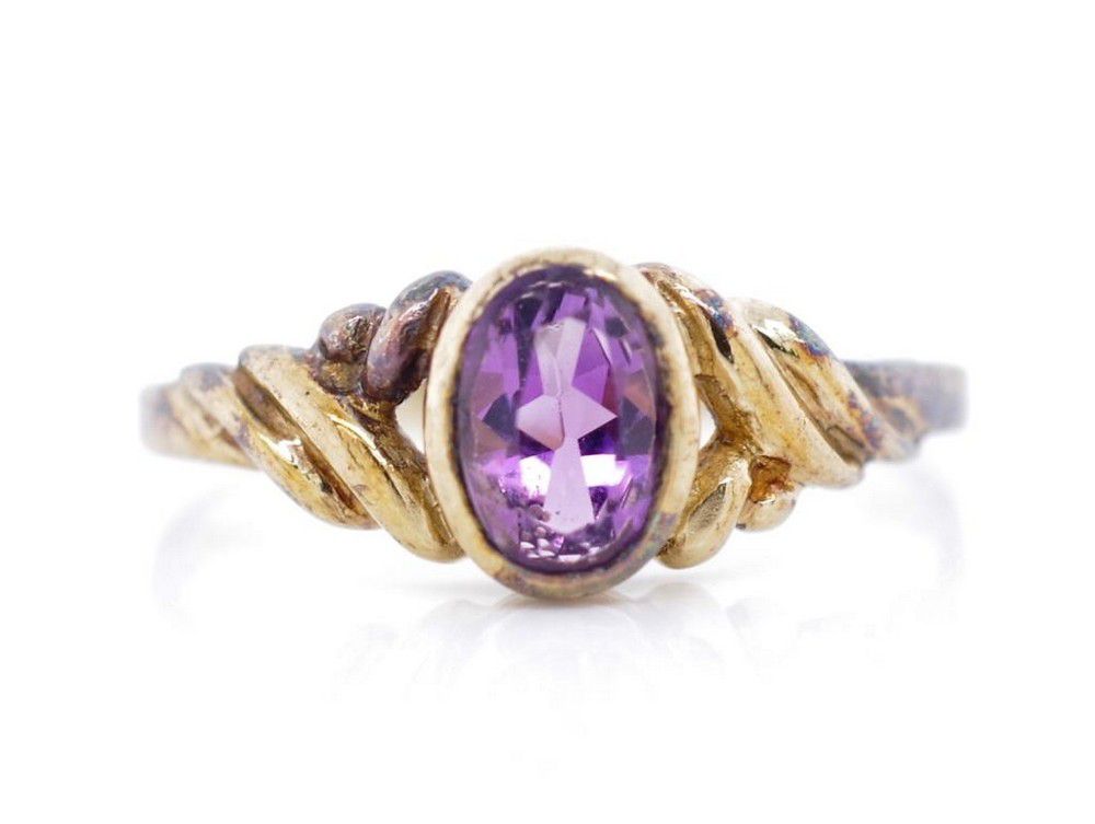 Amethyst and Gold Ring - Rings - Jewellery