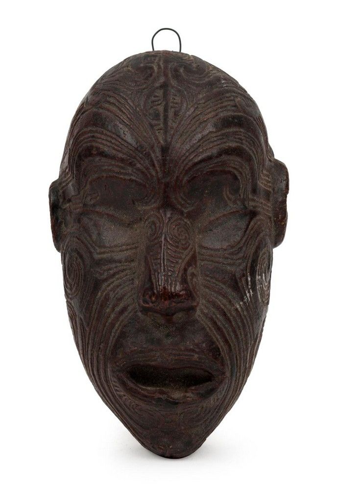 Auckland Museum Maori Face Plaque: 20th Century Composite Art - New ...