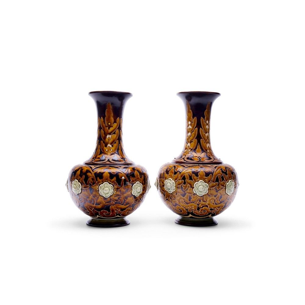 Doulton Lambeth Vases by Frank Butler, 1885 - Pair - Royal Doulton ...