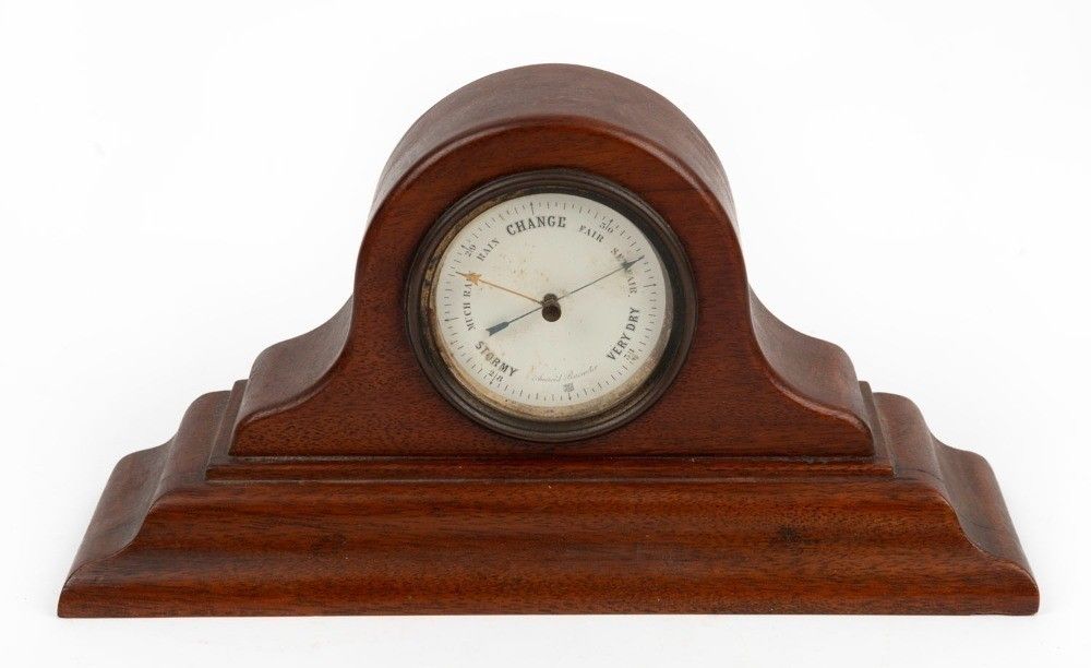 19th Century Walnut Desk Barometer in Antique Walnut Case - Barometers ...