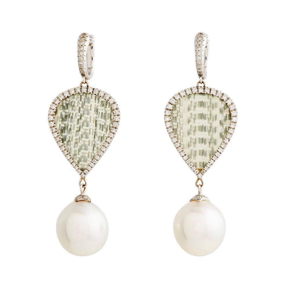 Paspaley South Sea Pearl and Diamond Whisper Earrings - Earrings ...