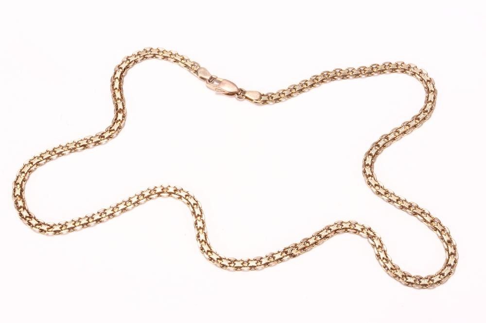 Italian 9ct Gold Chain Arezzo 375 Multi Link Design 8.43g - Necklace ...