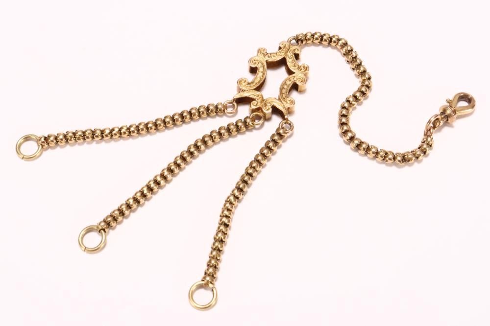 15ct Gold Queen Chain, Unmarked, Yellow Gold, 8.46gm, 14.5cm - Necklace ...