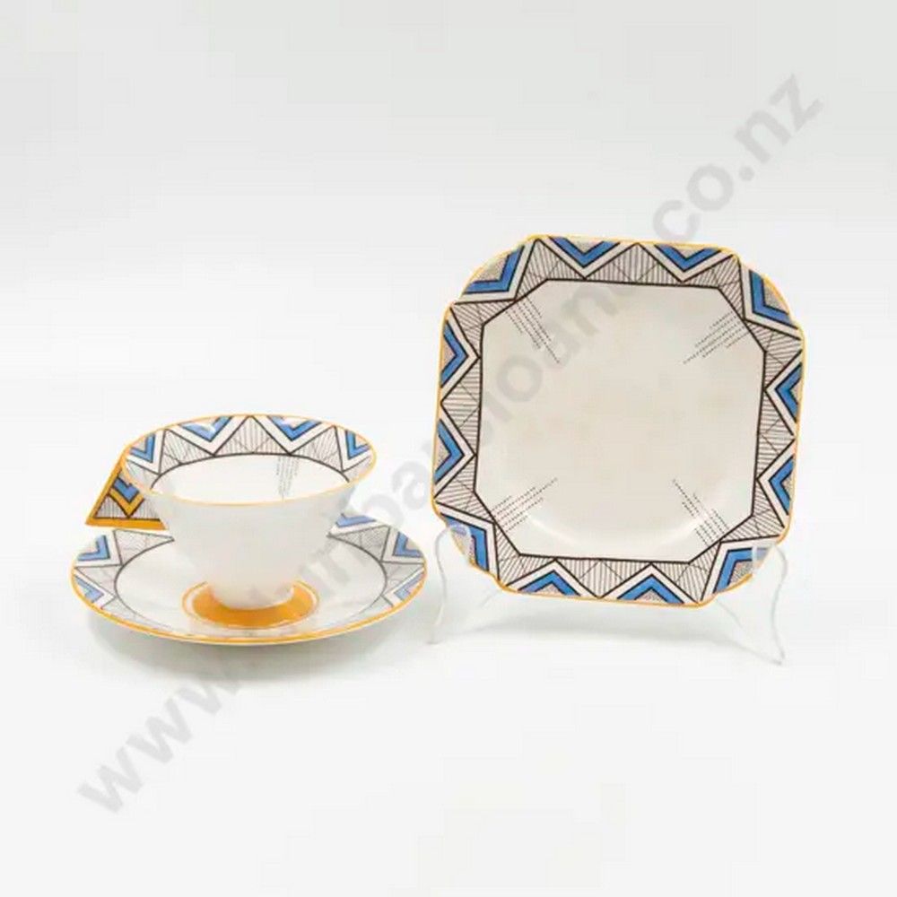 Shelley Art Deco Tea Set with Triangular Handle - Shelley - Ceramics