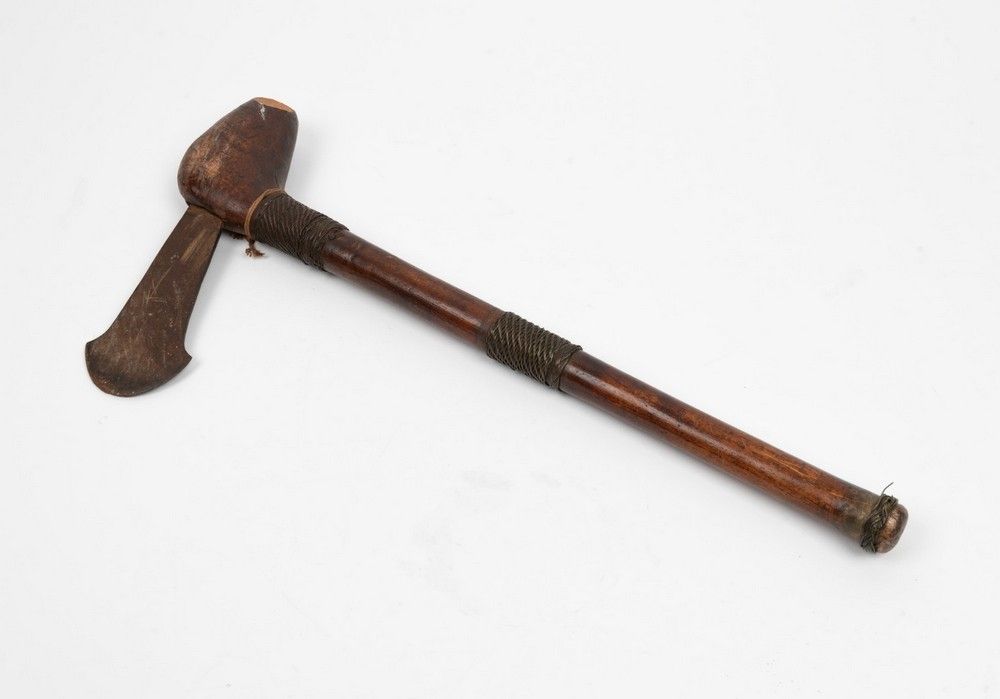 African Tribal Axe with Mixed Metal Blade, 19th/20th Century - African ...