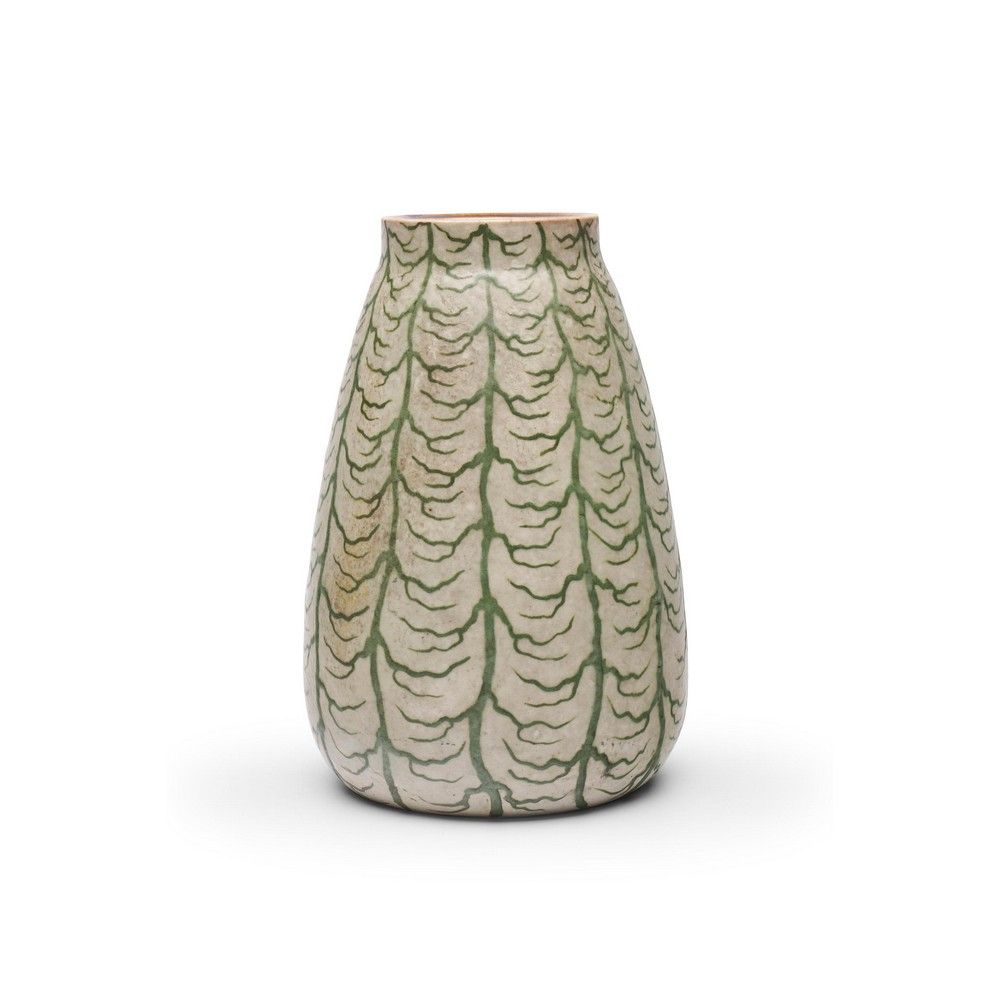 Martin Brothers Stoneware Vase, 1903, Light Green Organic Decoration ...