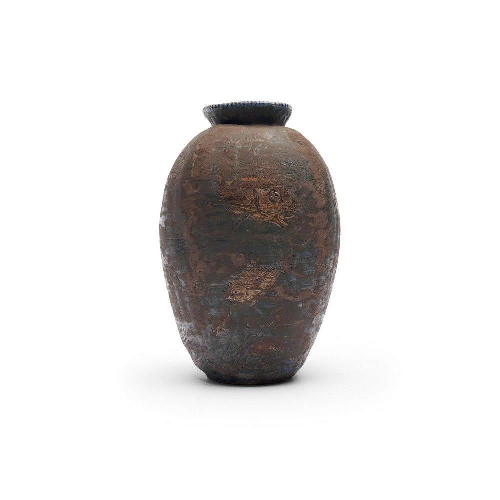 Martin Brothers Stoneware Aquatic Vase, Dated 1906, Grotesque Fish ...