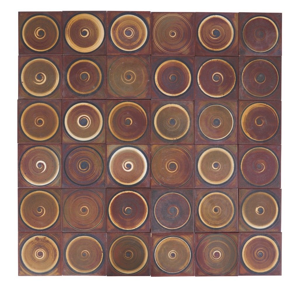 1970s West German Ceramic Tiles with Brown Glaze Decoration - zOther ...