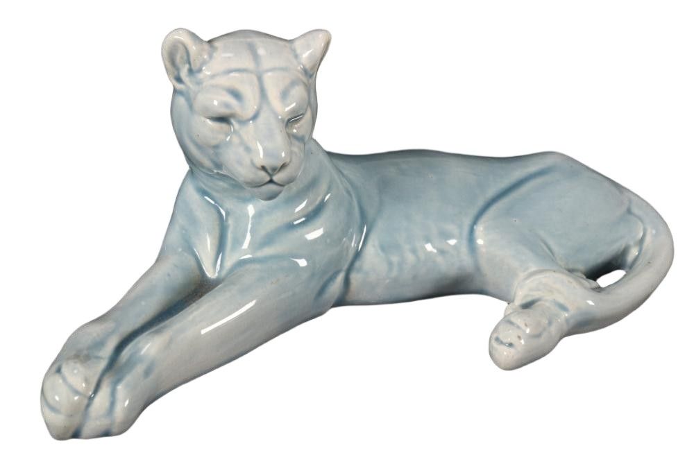 Minton Pottery Lioness Figure in Turquoise Glaze, c.1935 - Minton ...