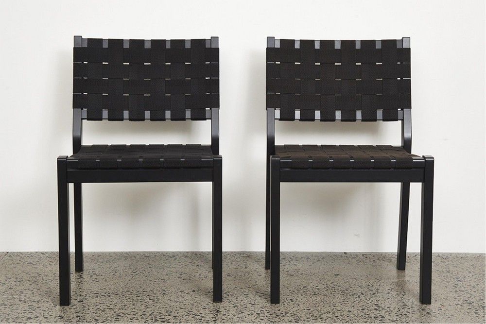 Alvar Aalto Model 611 Chairs, Pair, Black Birch, Artek, 1929 - Scandinavian - Named Designers ...