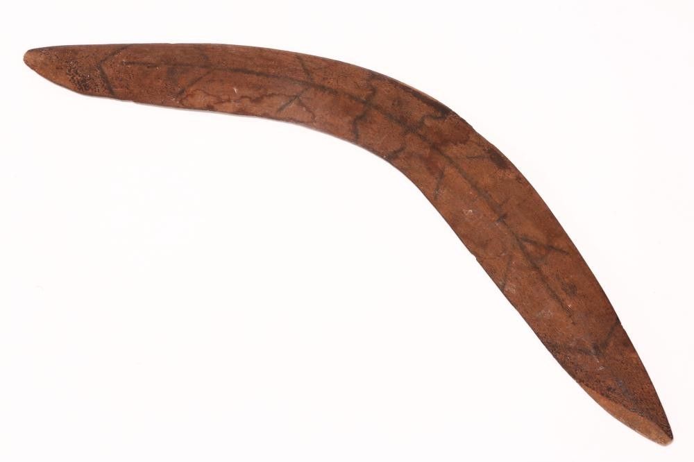 Aboriginal Boomerang with Chevron Designs, Early 20th Century ...
