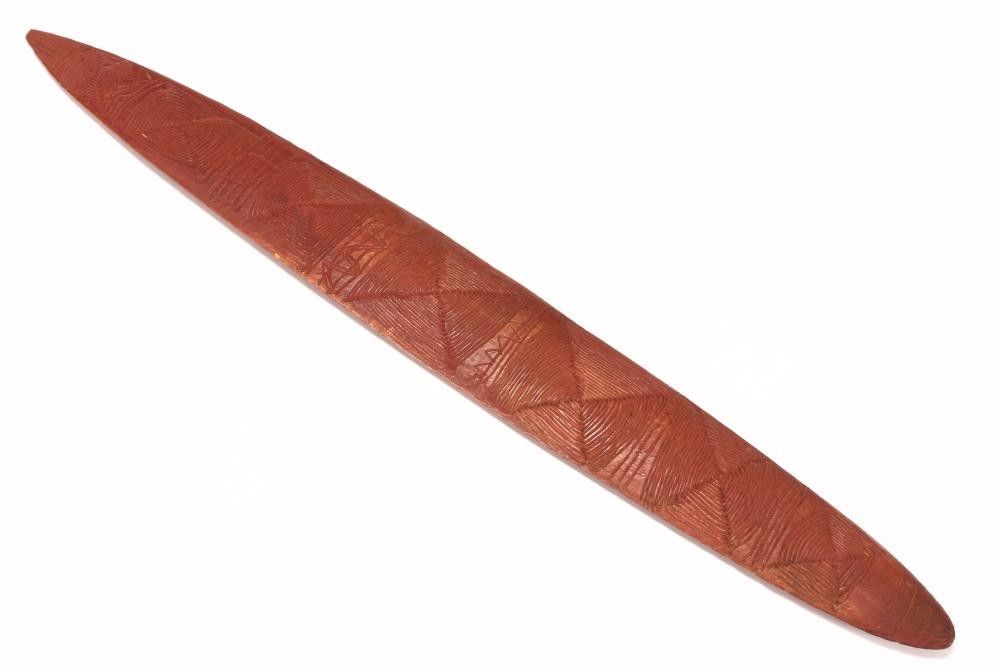 Aboriginal Message Stick with Radiating Squares Design, 53cm Length ...